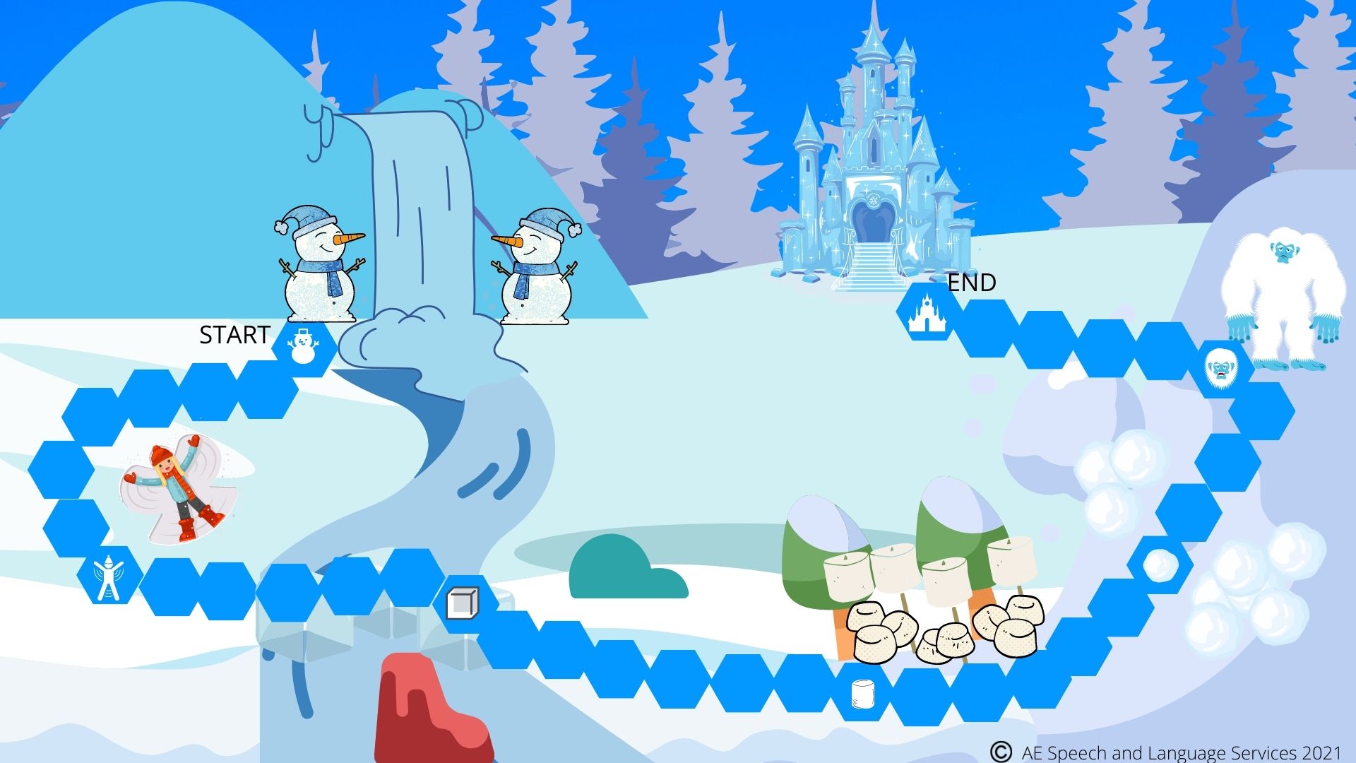 Winter Wonderland Game – How to Make a Seasonal Candyland Board ...
